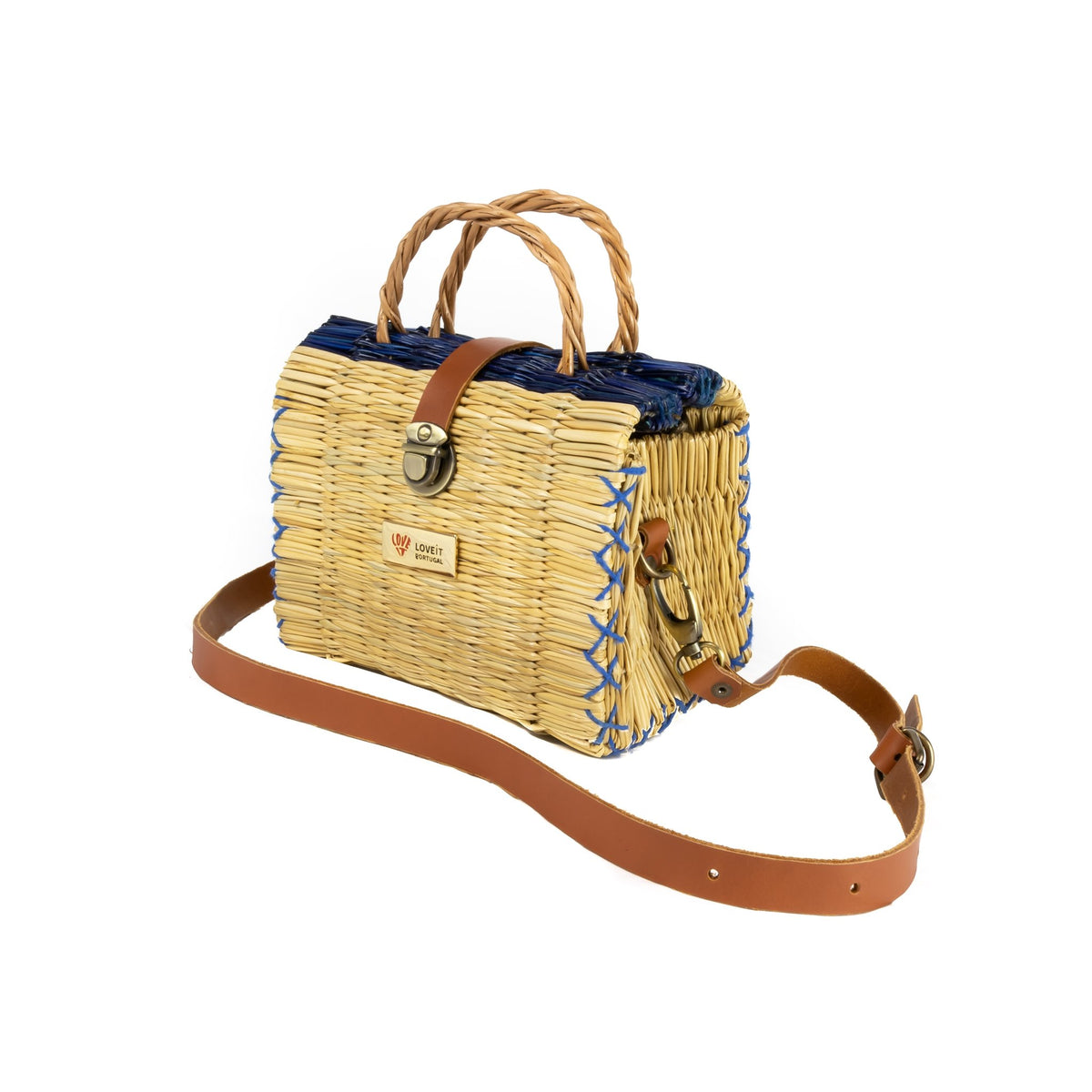 Reed Bag Patricia 22cm (8.6in) with lining and crossover strap ...